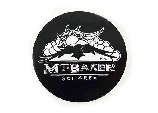 JL Baker Round Sticker – Mt. Baker Mountain Shop