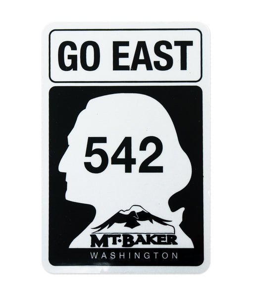 Go East Sticker – Mt. Baker Mountain Shop